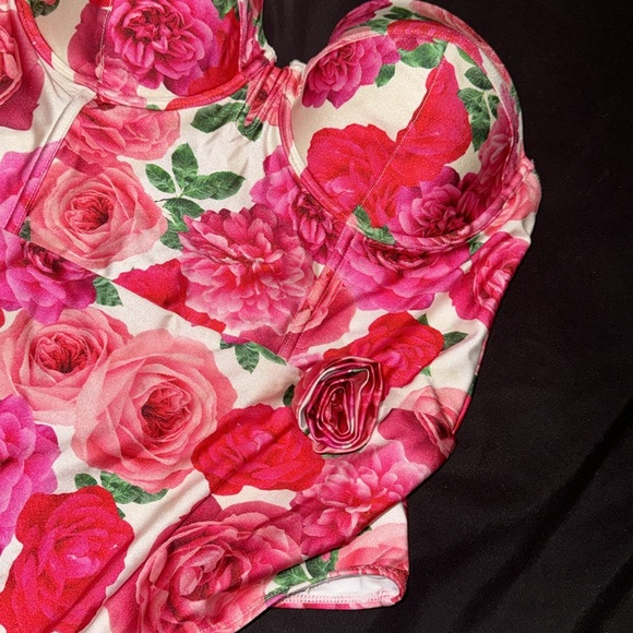ASOS | Swim | Asos Corset Floral Swimsuit | Poshmark